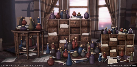 Second Life Marketplace - DISORDERLY. / Potion Study / Cabinet