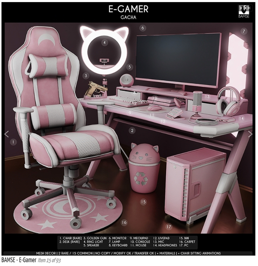 Second Life Marketplace - 9. BAMSE : E-GAMER - Meowpad