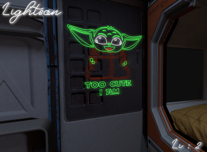 Second Life Marketplace - *Lightson* Baby yoda neon