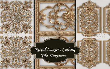 Second Life Marketplace - Royal Luxury ceiling tile texture seamless C