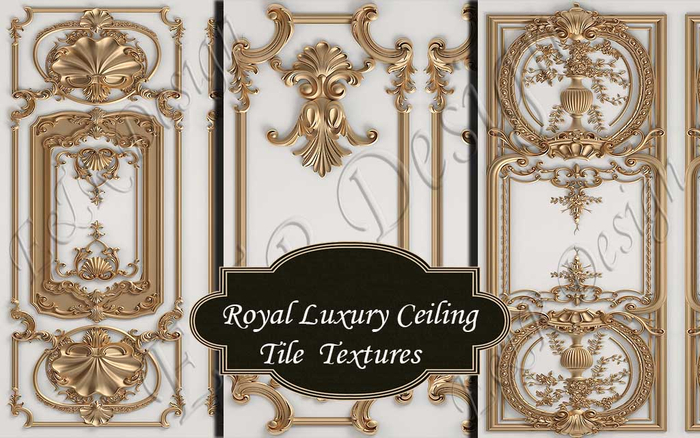 Second Life Marketplace - Royal Luxury ceiling tile texture seamless F