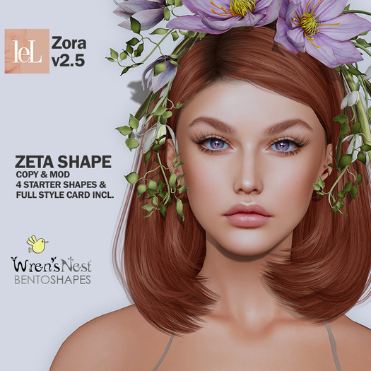 Second Life Marketplace - { wren's nest } Zeta Shape for LeLutka Zora v2.5