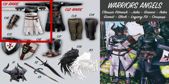 Second Life Marketplace - DiMi's Gacha - Warrior Angel - Coat White ...