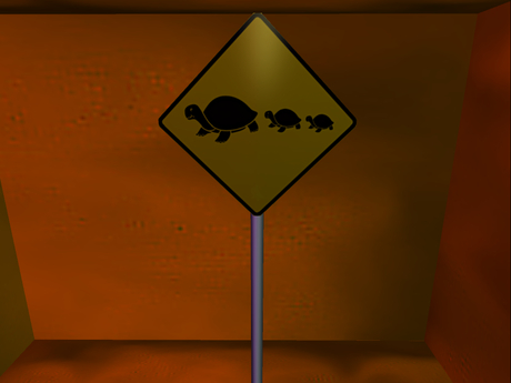 Second Life Marketplace - Turtle Crossing Sign