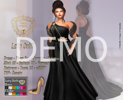 Second Life Marketplace - DEMO - Nala Design - Letty Gown - Mesh Bodies