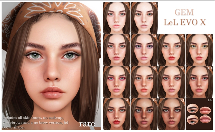 Second Life Marketplace - Lara Hurley-Gem [LeLutka Evo X] 15 rare
