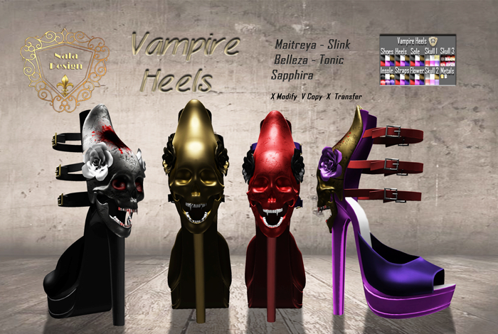 Second Life Marketplace - ND*Vampire Heels*Maitreya - SLink - Belleza ...
