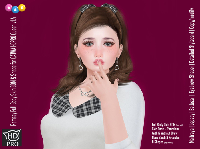 Second Life Marketplace - Ramsey Full Body BOM & Shape for CATWA HDPRO ...