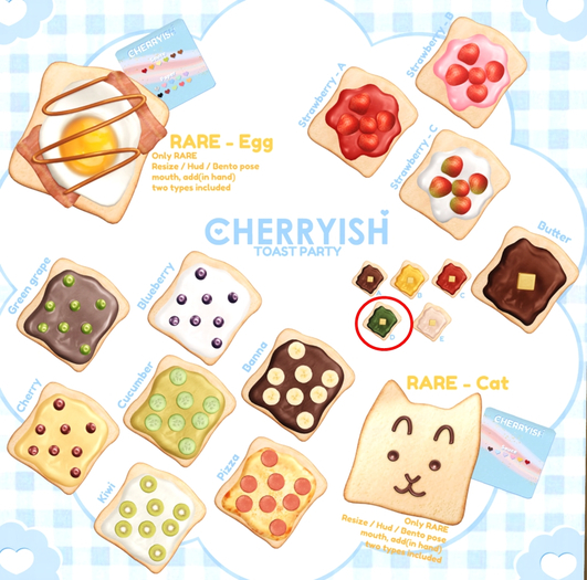 Second Life Marketplace - ::CHERRYISH:: Toast Party - Butter - D