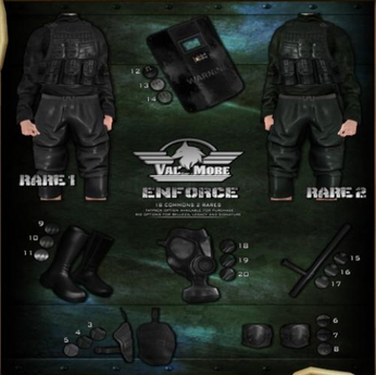 Second Life Marketplace - 2. [Val'More] Enforce - 2 RARE (Outfit) Green ...