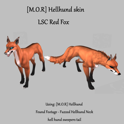 Second Life Marketplace - [M.O.R] hellhund : LSC red fox mod