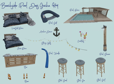 Second Life Marketplace - Amelia's- "Beachside Pool Days" Gacha-Pool Noodle