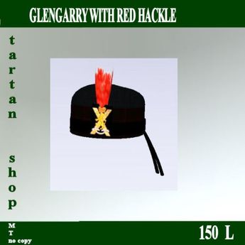Second Life Marketplace - GLENGARRY WITH RED HACKLE