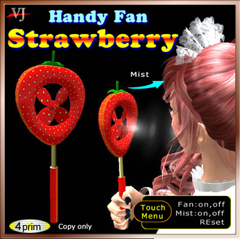 Second Life Marketplace - Handy Fan Strawberry