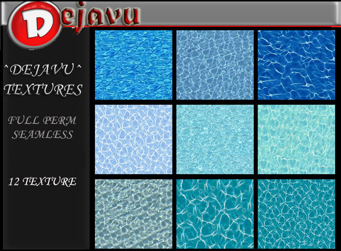 Second Life Marketplace - ^Dejavu^ Full Perm Pool Water Texture