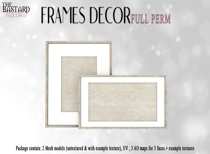 Second Life Marketplace - The Bastard Princess - Frames Decor FP