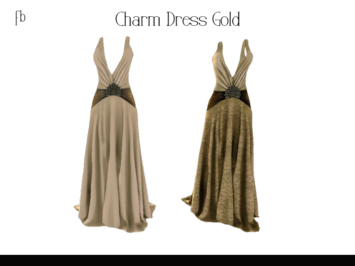 Second Life Marketplace - Charm Dress Gold FB