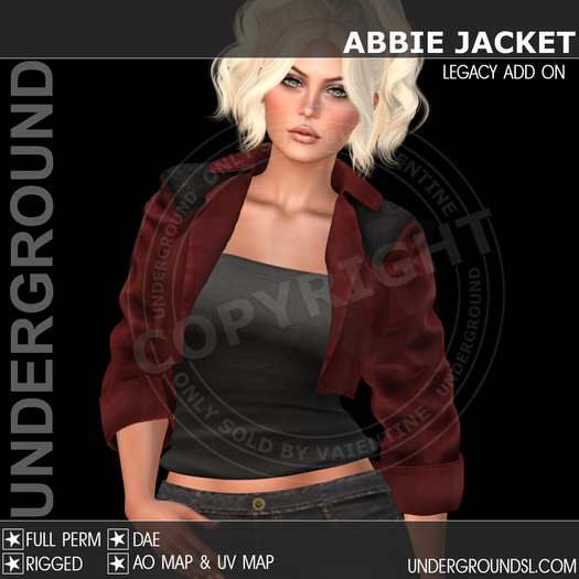 Second Life Marketplace - [UG MESH] ABBIE JACKET - LEGACY ADD ON - FULL ...