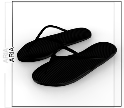 Second Life Marketplace - Black Flip Flops