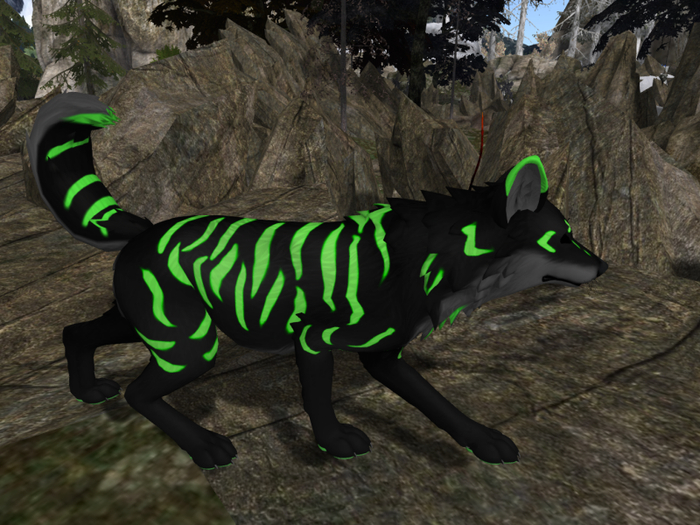 Second Life Marketplace - TWI Neon Green Wolf Package for TWI Timber Wolf