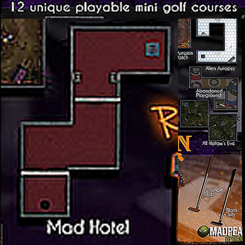 Second Life Marketplace - MadPea Halloween Mini Golf - Hole - Mad Hotel