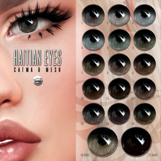 Second Life Marketplace - LOTUS. Haitian Eyes 14 BOX