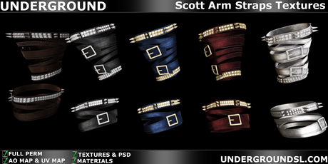 Second Life Marketplace - (UG) - Scott Arm Straps Textures