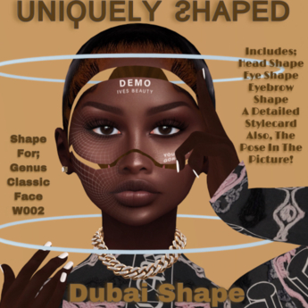 Second Life Marketplace - Uniquely Shaped ~ ! Dubai Genus Head Shapes