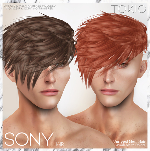 Second Life Marketplace - TOKIO Hair - Sony Alpha Hair - Fatpack