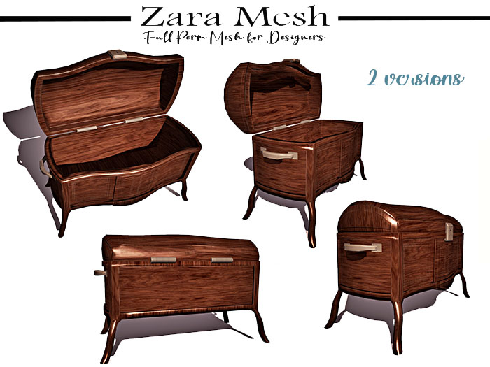 Second Life Marketplace - Zara Mesh - Deco - Fancy Chest - FULL PERM MESH