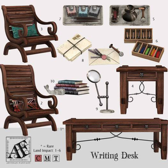 Second Life Marketplace - *AF* Writing Desk 10 - Books & Whale