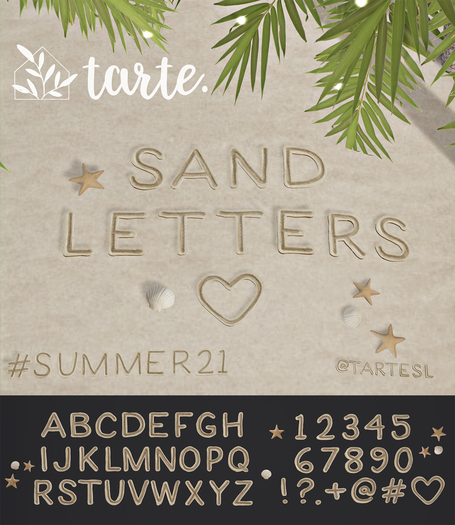 Second Life Marketplace - tarte. sand letters