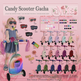 Second Life Marketplace - Mia TD Candy Scooter - #15 Blueberry - Common