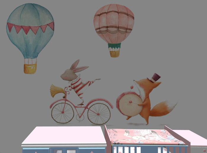Second Life Marketplace - " My little acrobat " baby wall sticker decal ...