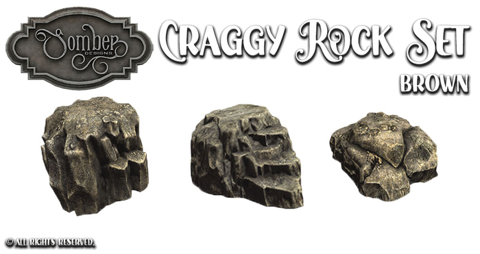 Second Life Marketplace - Rocks, Craggy Rocks, Mesh Rocks, Garden Decor ...