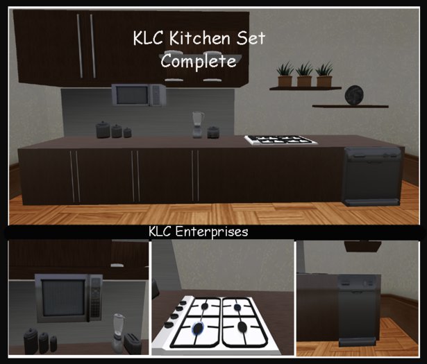 Second Life Marketplace - KLC-Kitchen pack(black) *PROMO