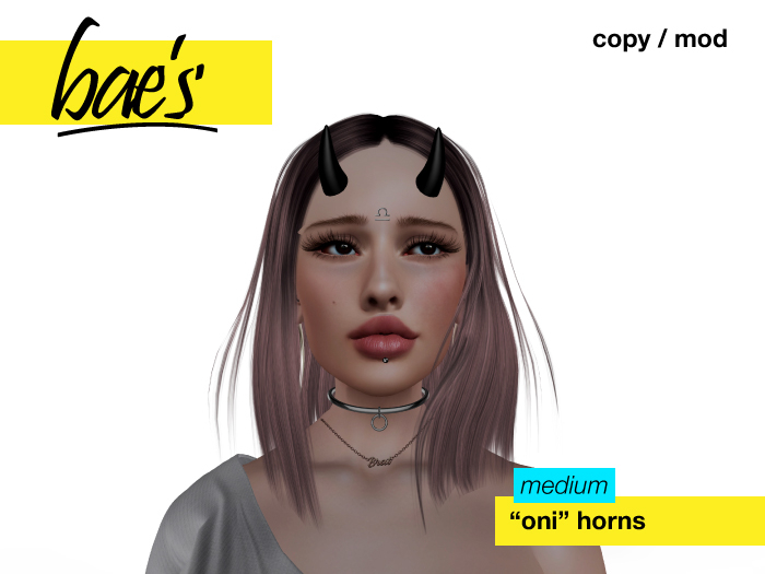 Second Life Marketplace - bae's - "oni" horns [medium] [copy/mod]