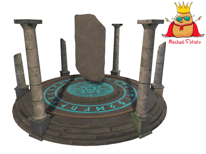 Second Life Marketplace - Meshed Potato - Runestone Portal - Full Perm Mesh