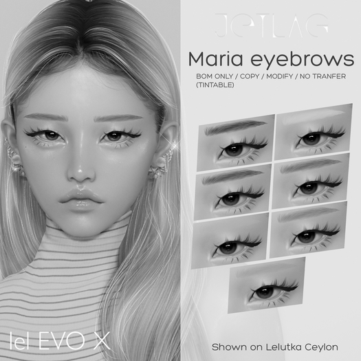 Second Life Marketplace - JETLAG - Maria eyebrows Lel EVOX DEMO