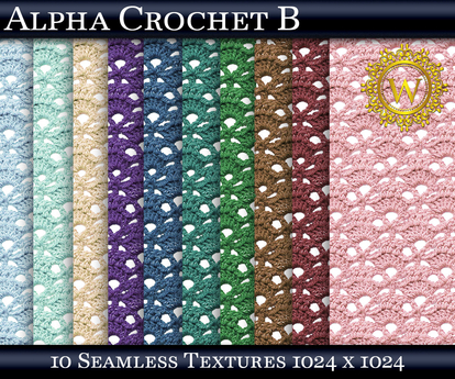 Second Life Marketplace - Alpha Crochet B 10 Transparent Alpha Fabric ...