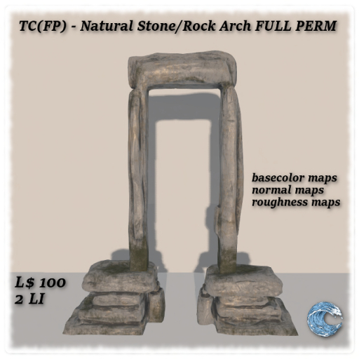 Second Life Marketplace - Natural Stone/Rock Arch FULL PERM