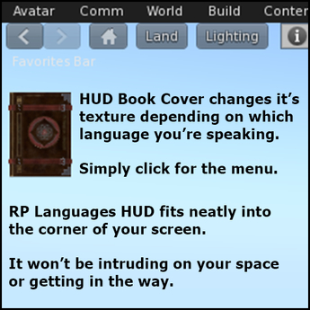 Second Life Marketplace - [Lucrezia] RP Language HUD + Lycan Language Book