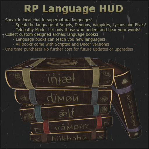 Second Life Marketplace - [Lucrezia] RP Language HUD + Demon Language Book