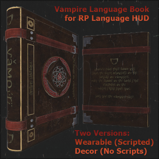 Second Life Marketplace - [Lucrezia] RP Language Book - Vampire