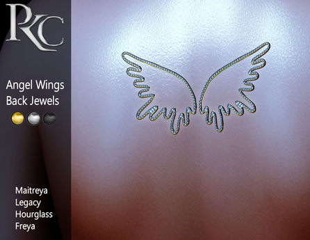 Second Life Marketplace - *PKC* Angel Wings Back Jewels