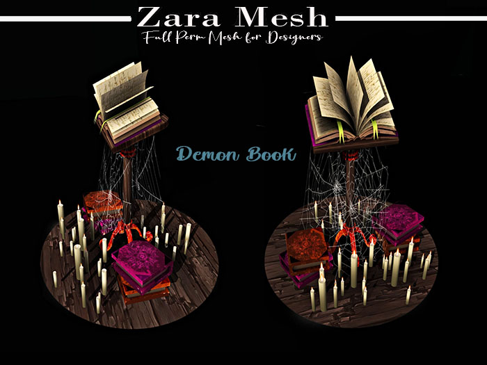 Second Life Marketplace - Zara Mesh - Horror - Demon Book - FULL PERM MESH