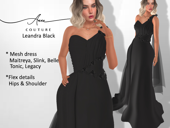 Second Life Marketplace - *AS* LEANDRA BLACK GOWN