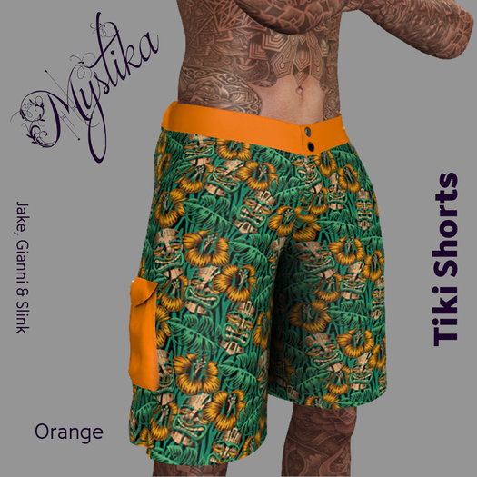 Second Life Marketplace - ~Mystika~ Tiki Shorts Orange