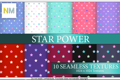 Second Life Marketplace - Star Power Patterns Kit 10 Seamless Textures NM