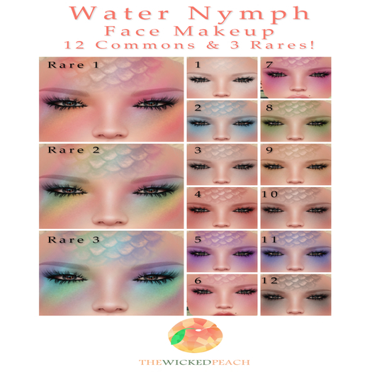 Second Life Marketplace - The Wicked Peach - Water Nymph Makeup - 6
